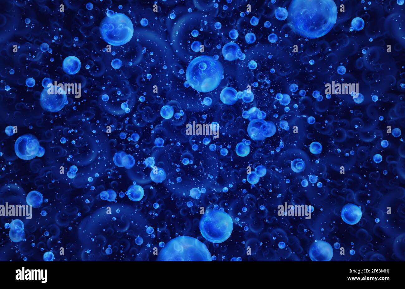 motion many blue bubbles in flow transparent water Stock Photo - Alamy