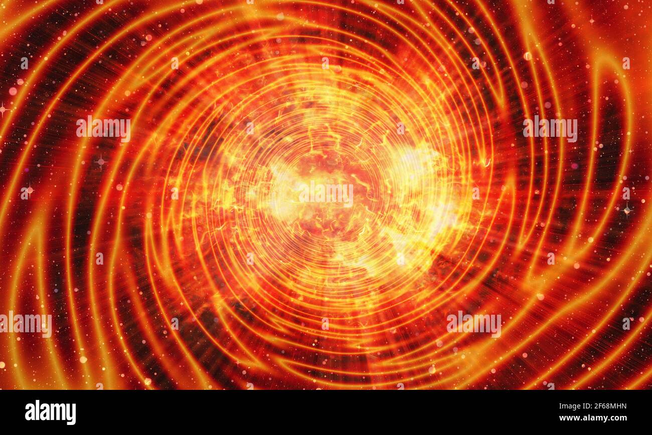 bright explosion fire flash on a space background Stock Photo - Alamy
