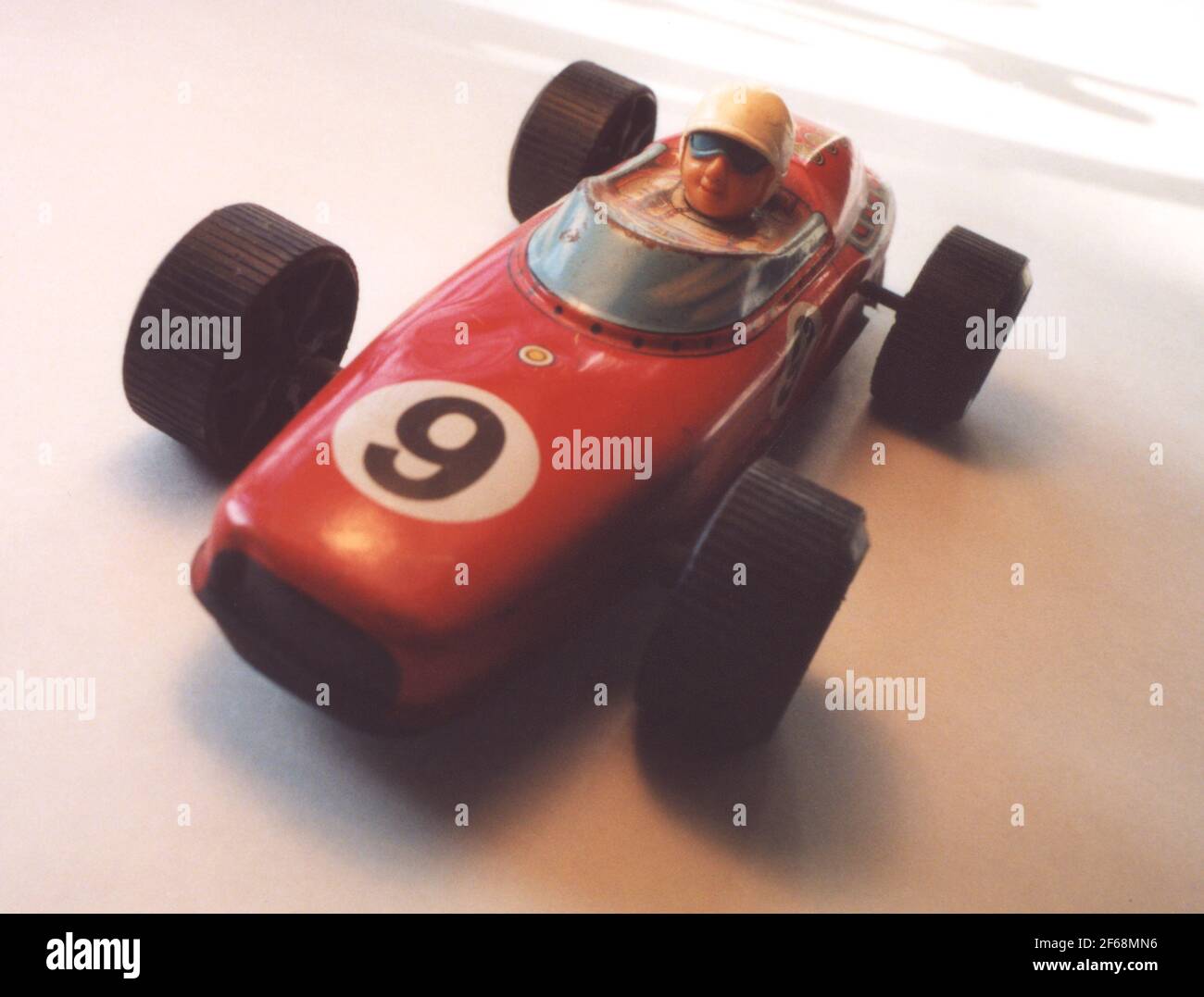 1950 No.9 red racing car windup toy Stock Photo - Alamy