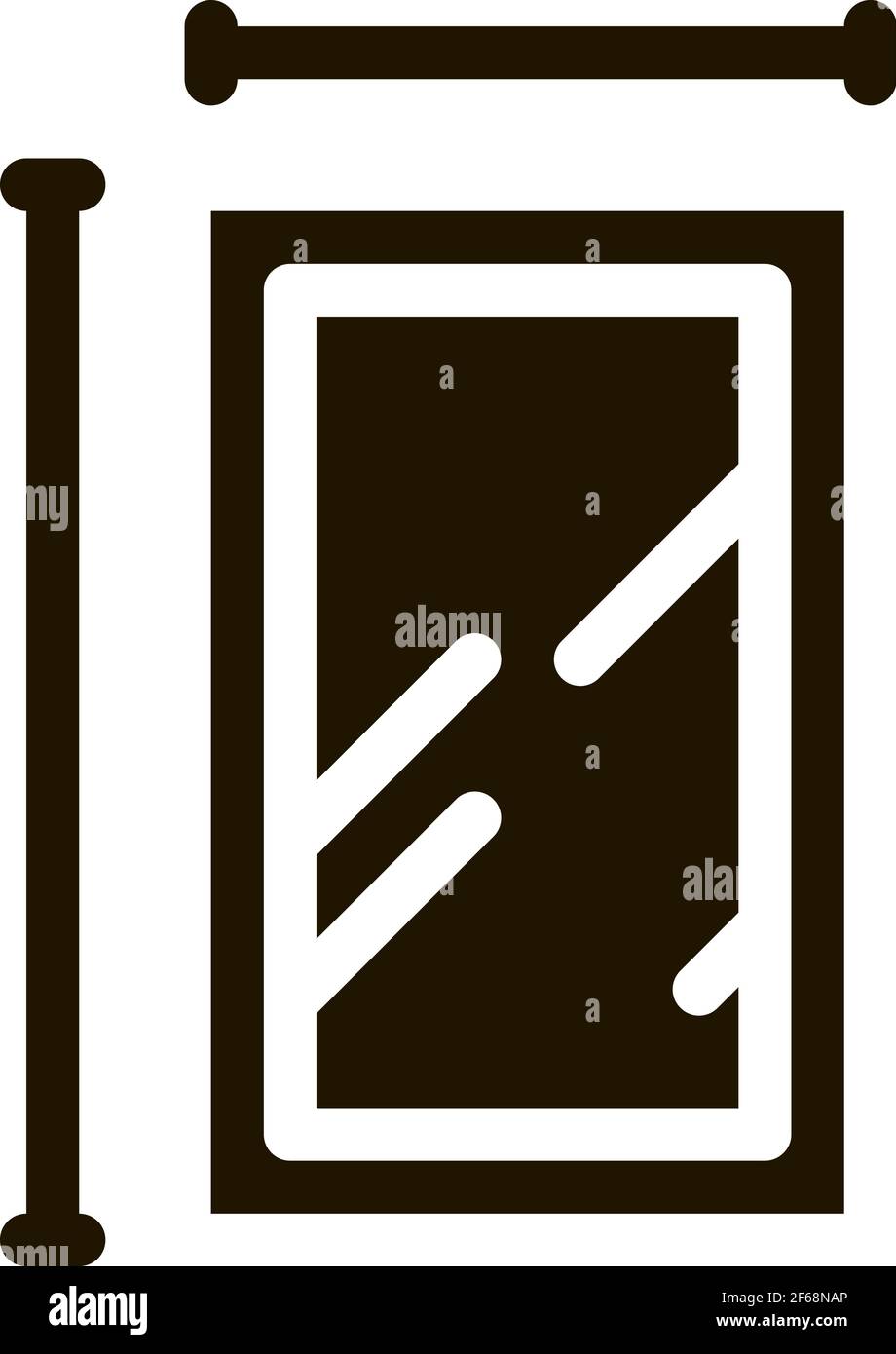 window dimensions icon Vector Glyph Illustration Stock Vector Image ...