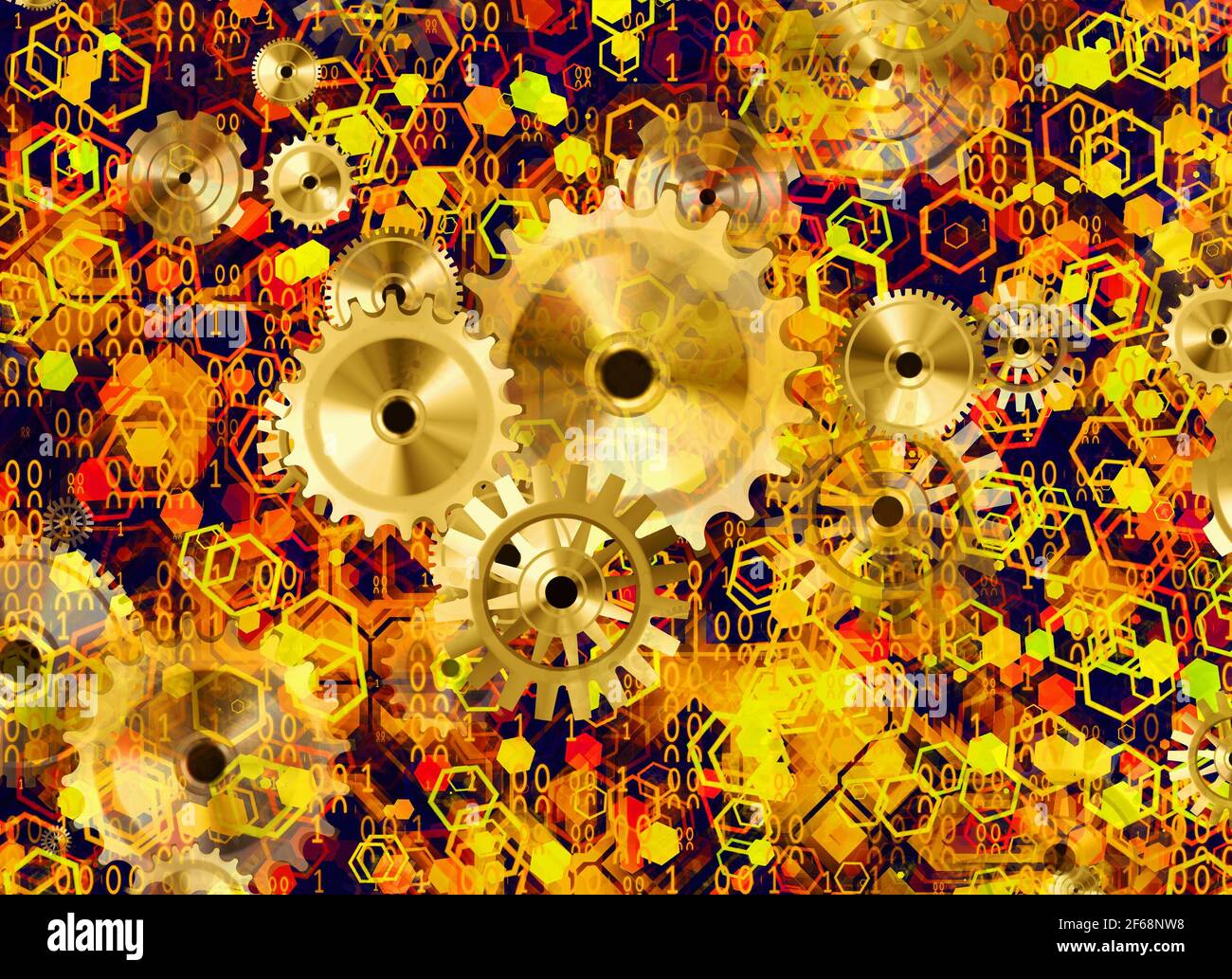 abstract background showing the combination of modern technologies and ...