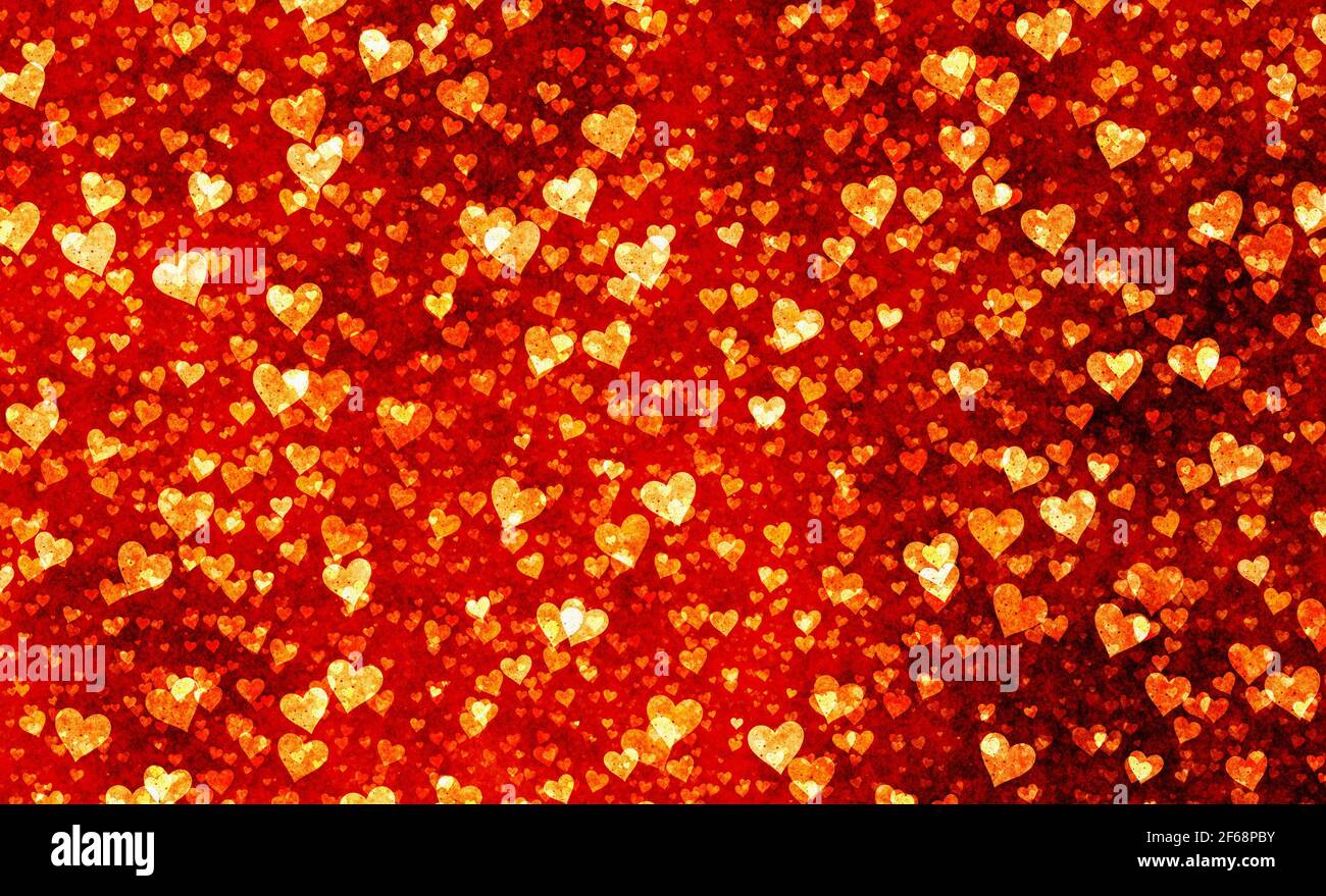 many small painted hearts on red textured backgrounds Stock Photo - Alamy