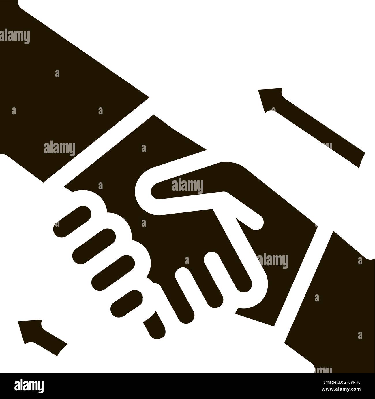 human handshake icon Vector Glyph Illustration Stock Vector Image & Art ...