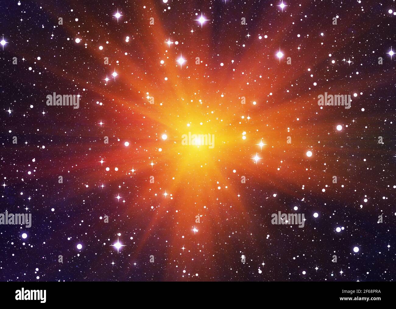 white flash on a space stars background Stock Photo - Alamy