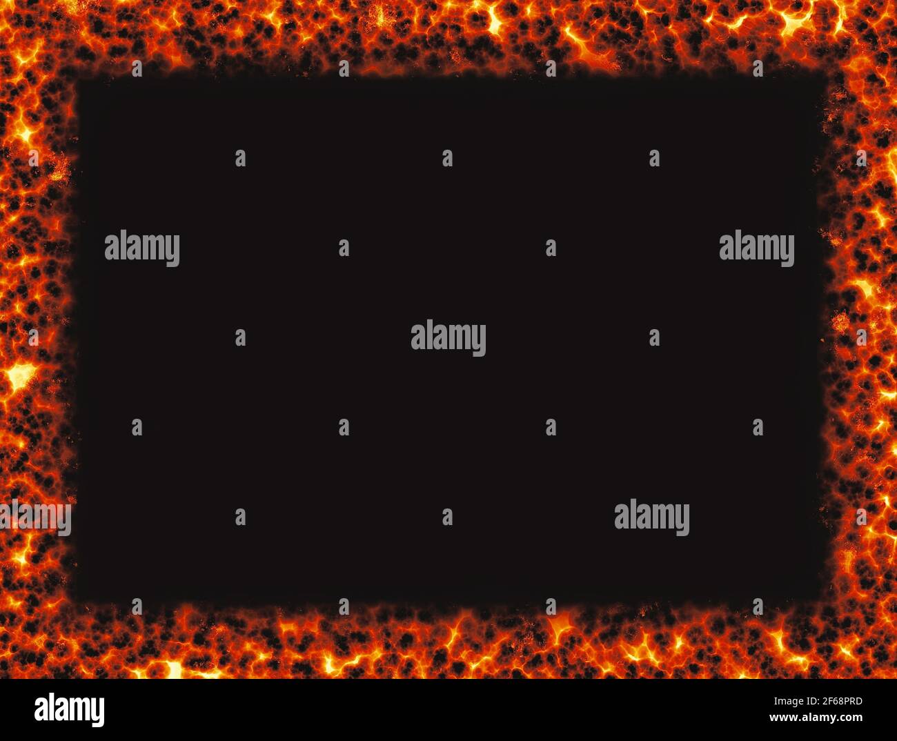 frame from solidify fire magma on black background Stock Photo - Alamy