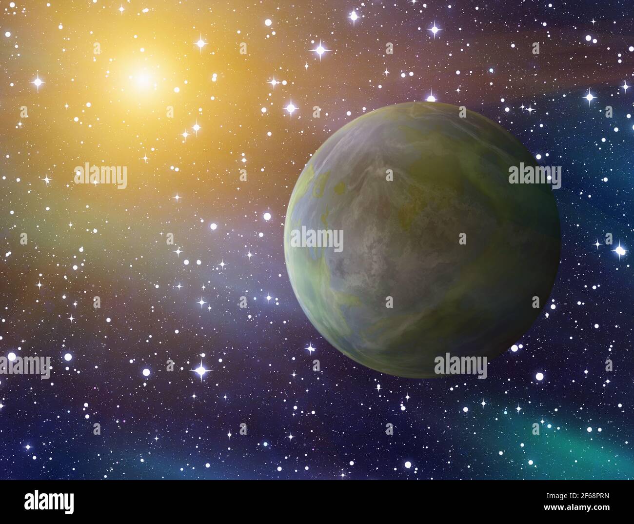 space planet with nebula lights. cosmos sky backgrounds. This is no ...