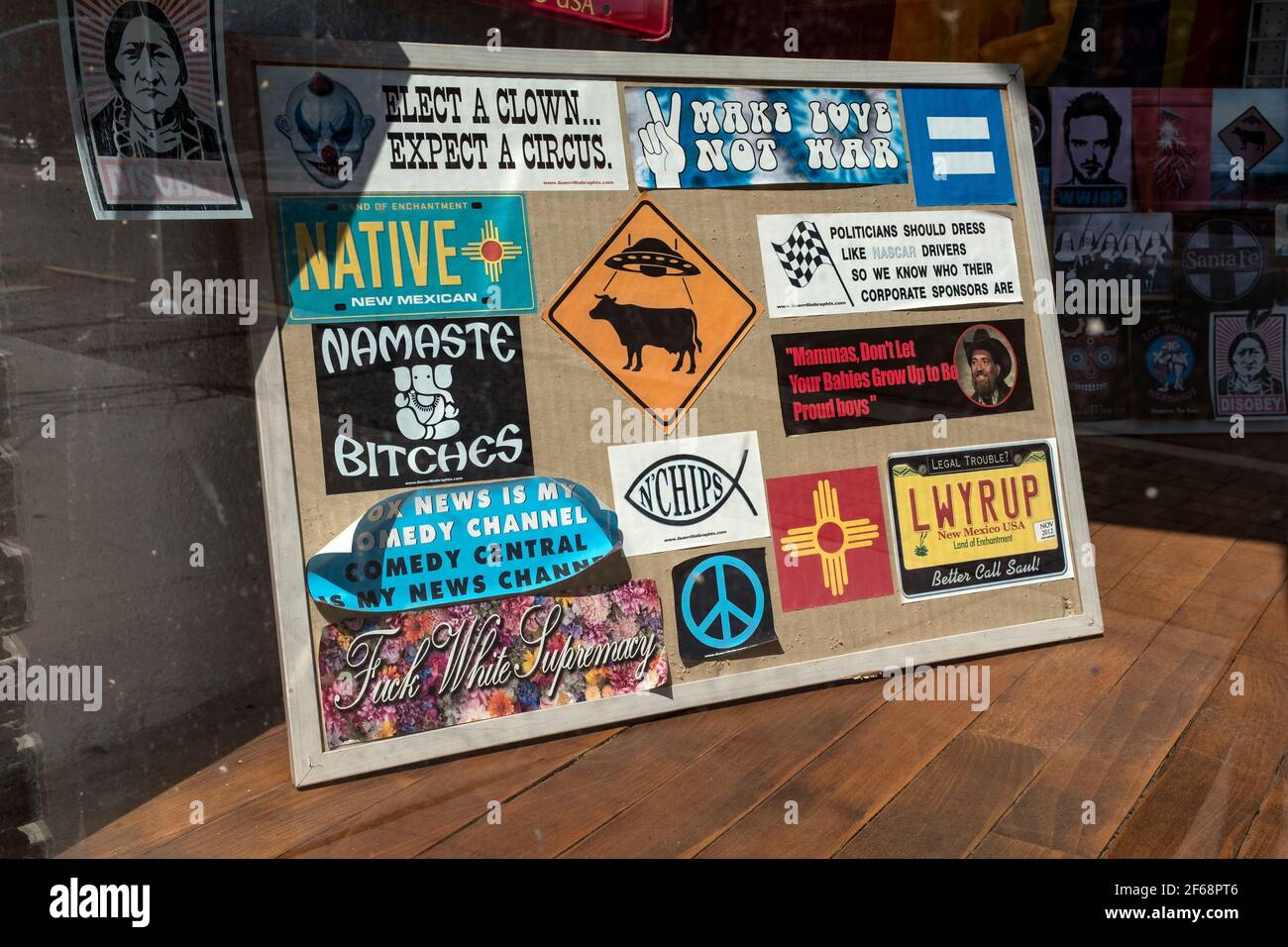 window display for " Guerilla Graphix" on Central Avenue (Rt.66) Nob ...