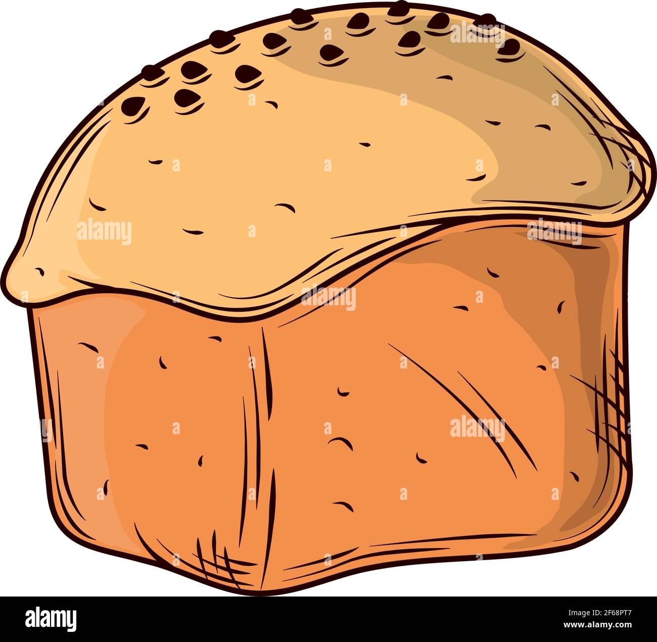 baked rustic bread icon isolated Stock Vector Image & Art - Alamy
