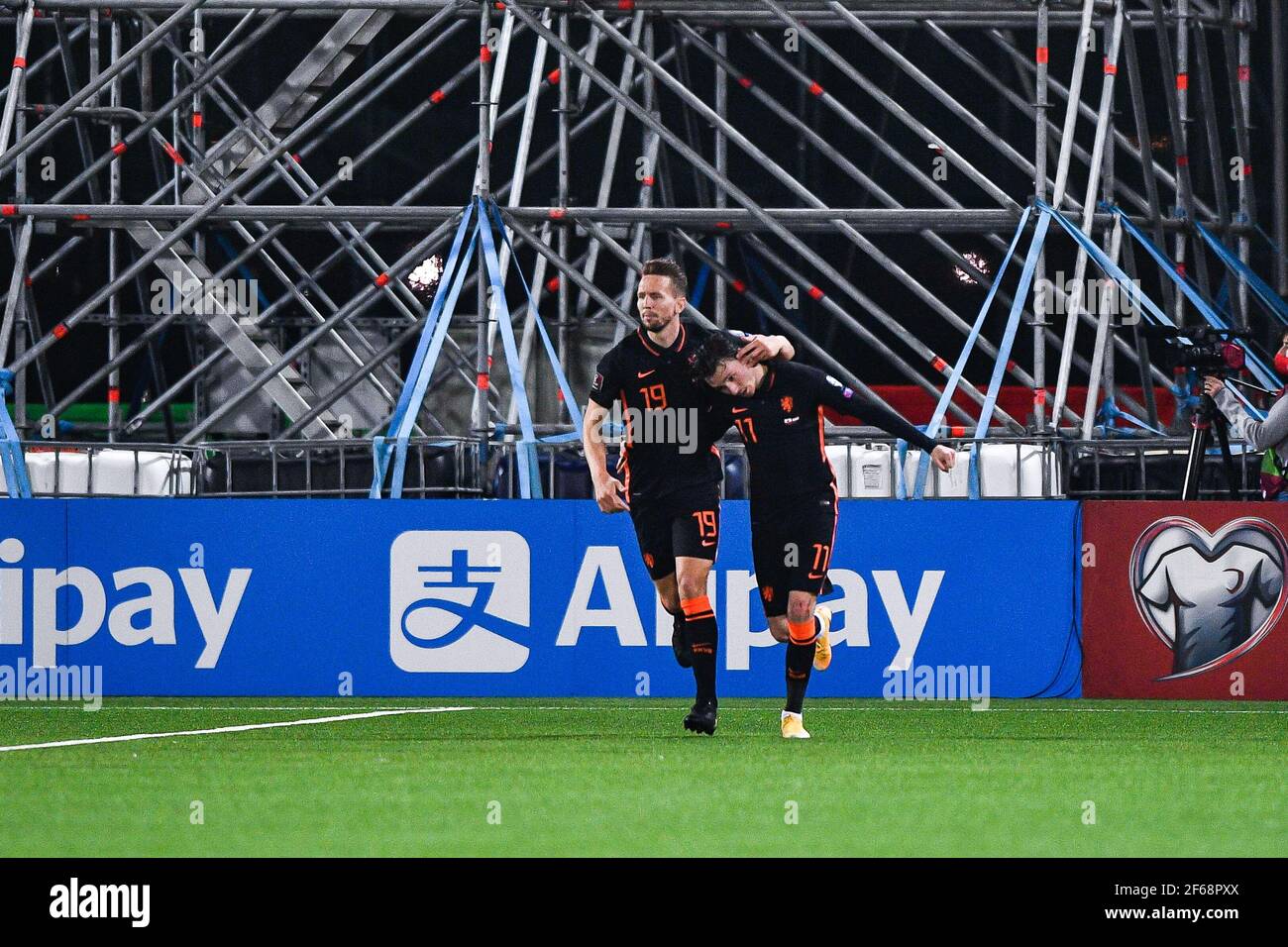 GIBRALTAR, GIBRALTAR - MARCH 30: Luuk de Jong of the Netherlands is ...