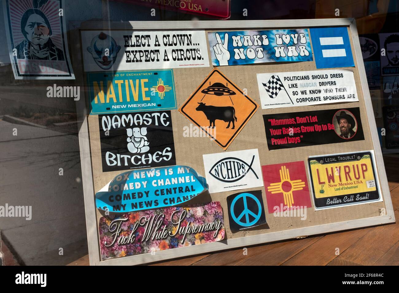 window display for " Guerilla Graphix" on Central Avenue (Rt.66) Nob ...