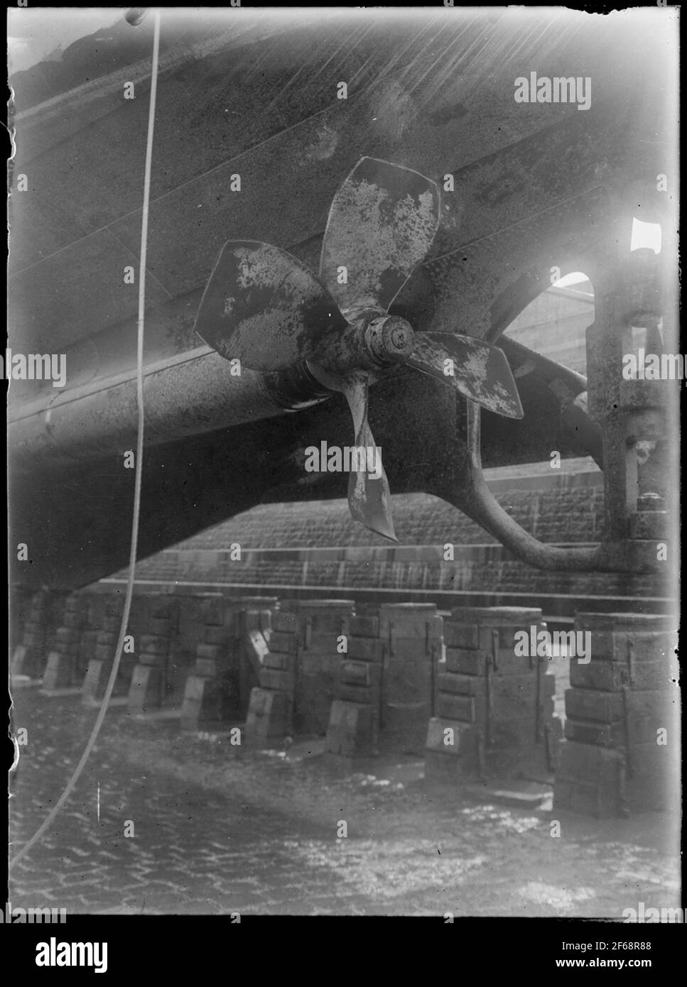 Ferry in dry dock, propeller Stock Photo - Alamy