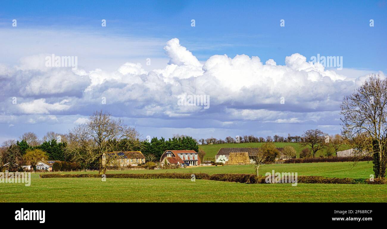 Cottages that once formed part of Manor Farm Piddington, Oxfordshire ...
