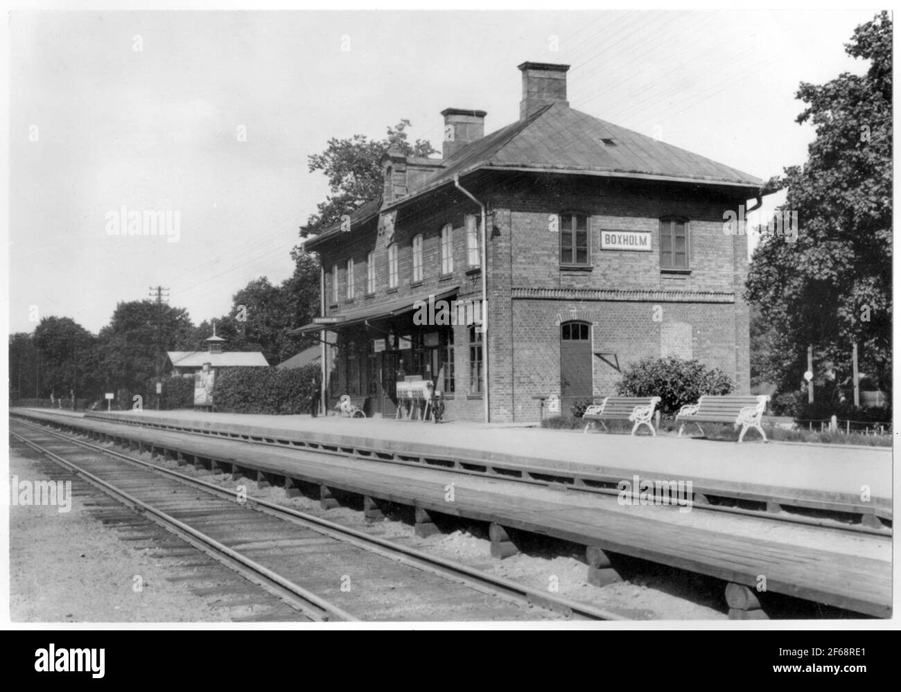 Boxholm station around 1920 Stock Photo - Alamy