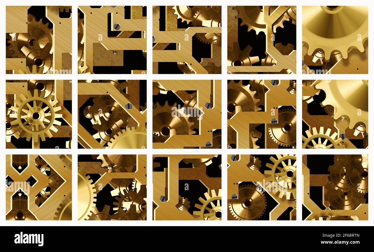 abstract background of many frames with mechanical gear Stock Photo - Alamy