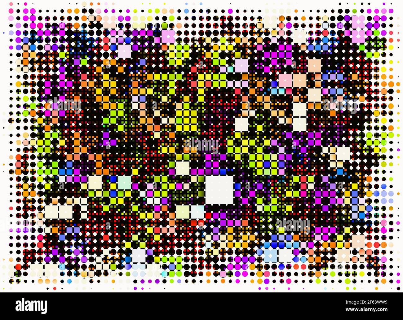 many bright colorful mosaic pixels background+ Stock Photo - Alamy