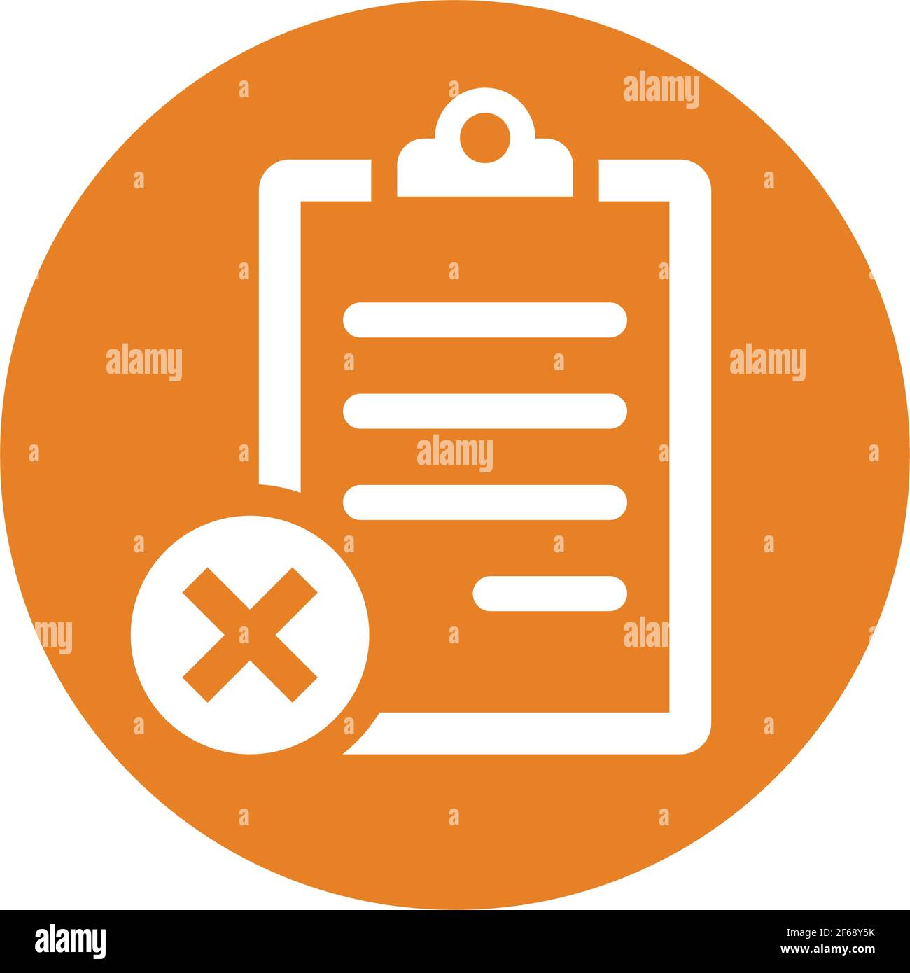 Cancel, reject report icon - Well organized and editable Vector design ...