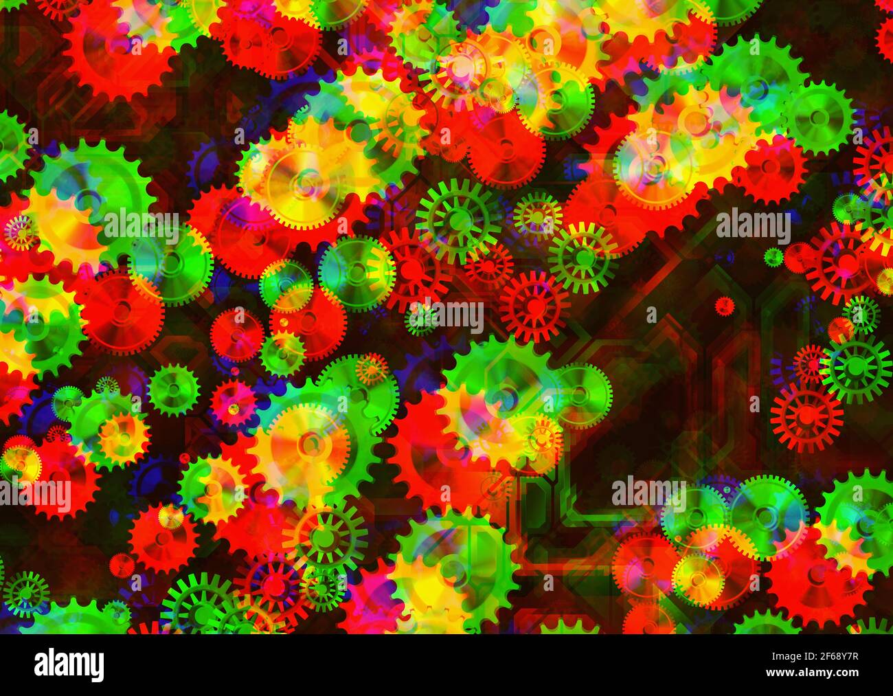 abstract gear mechanical color background Stock Photo - Alamy