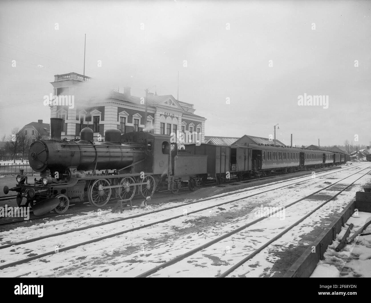 NOJ LOK 28. Steam locomotive by train. The locomotive made 1916 by ...