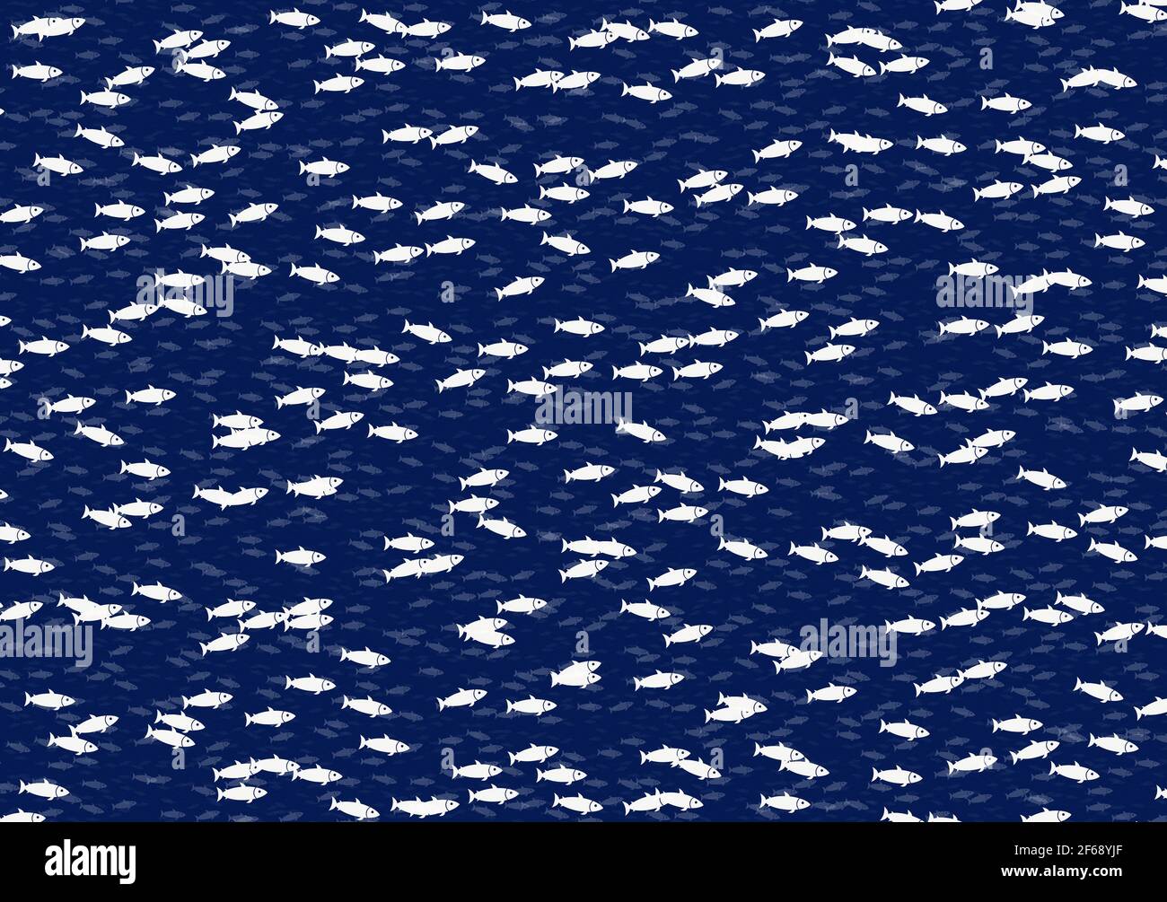 Shoal of fish illustration hi-res stock photography and images - Alamy