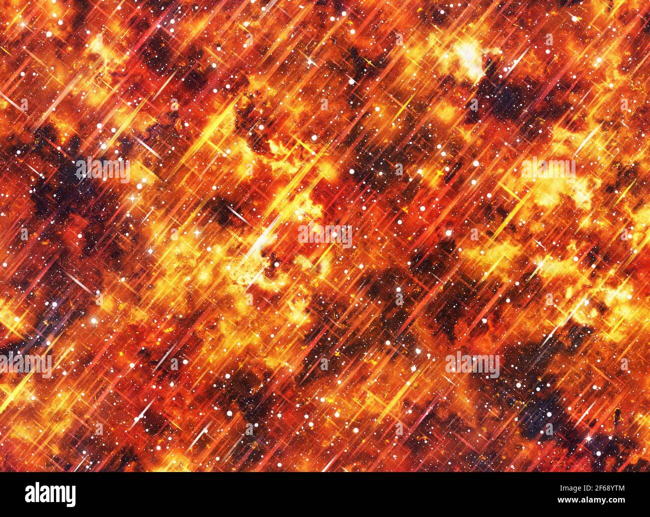 bright explosion fire burst on space stars background Stock Photo - Alamy