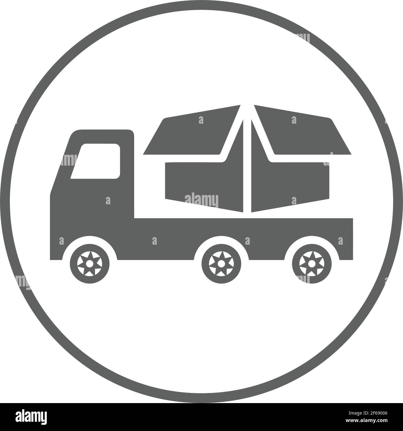 Delivery car, product shipment icon - Well organized and editable ...