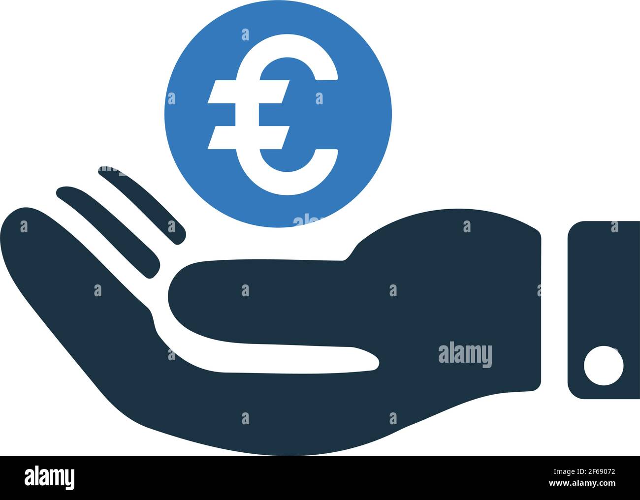 Hand money, Euro payment icon. . Beautiful design and fully editable ...
