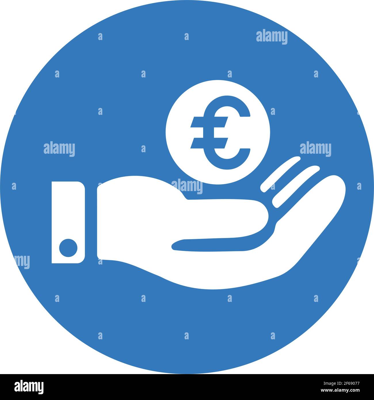 Hand money, Euro payment icon. . Beautiful design and fully editable ...