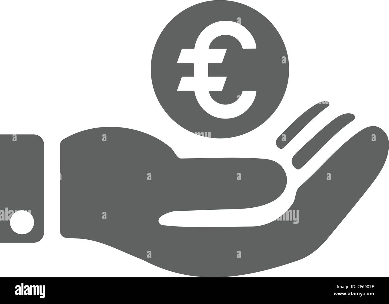 Hand money, Euro payment icon. . Beautiful design and fully editable ...