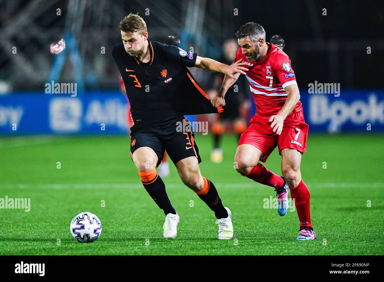 GIBRALTAR, GIBRALTAR - MARCH 30: Matthijs de Ligt of the Netherlands ...