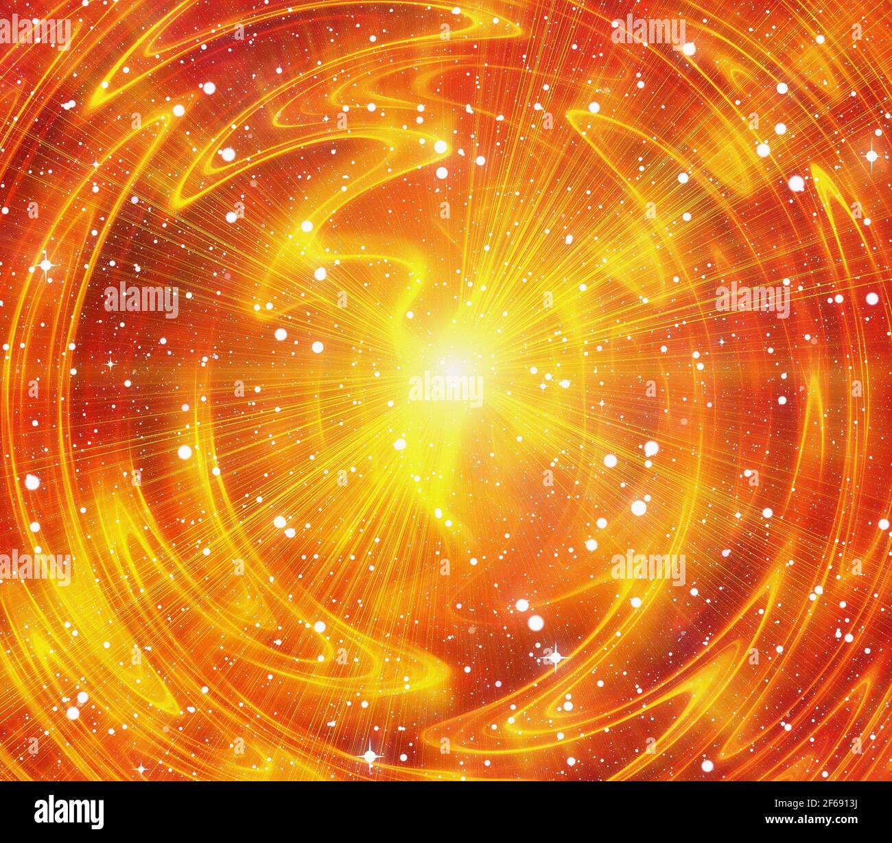 Twirl of bright hot explosion flash. Abstract space background. Motion ...