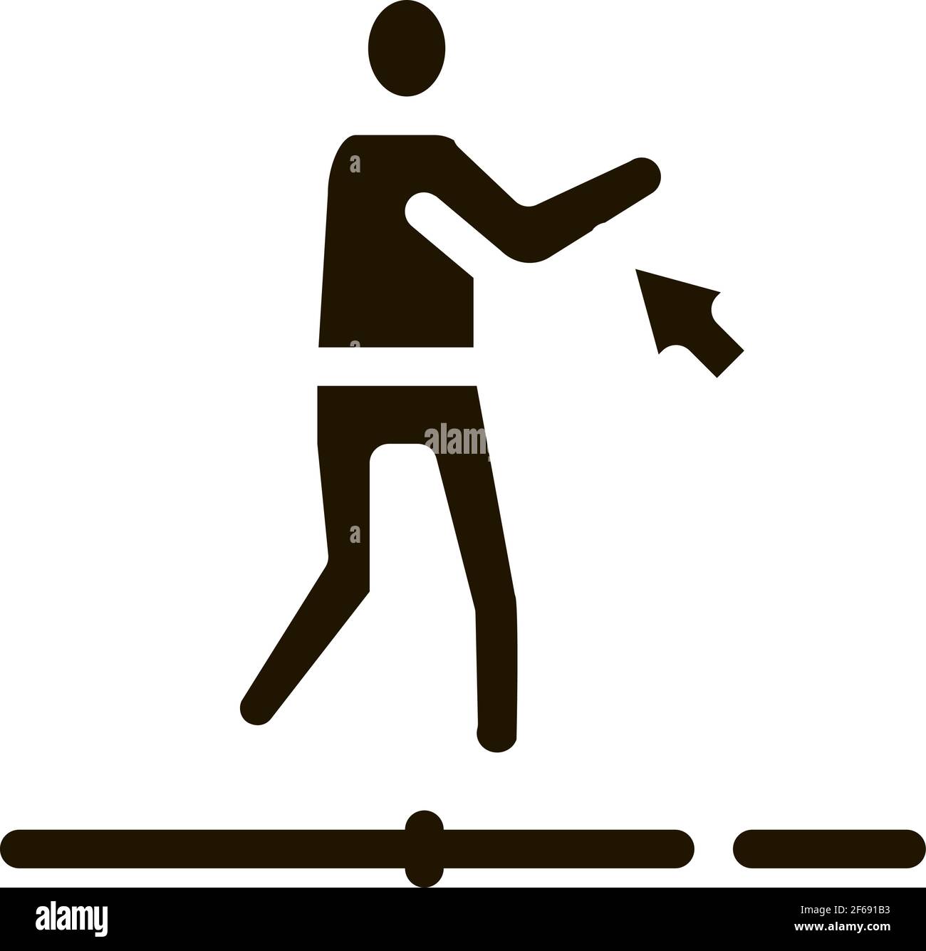 work with movement of man icon Vector Glyph Illustration Stock Vector ...