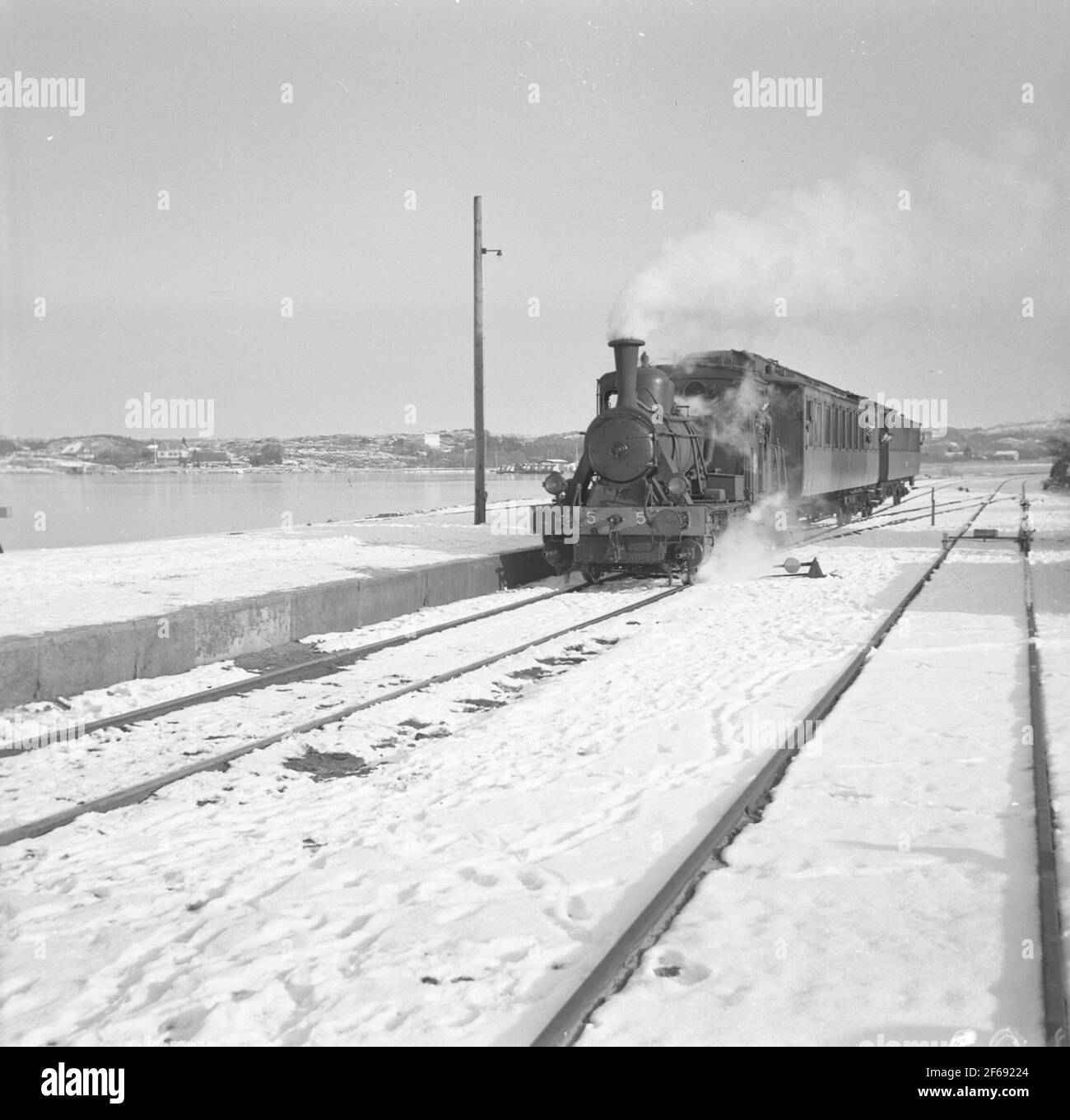 Narrow gauge passenger railway Black and White Stock Photos & Images ...