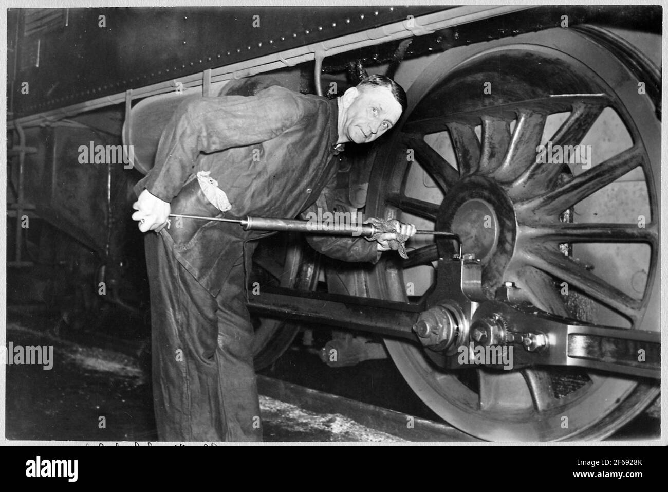 Lubrication of locomotive Stock Photo - Alamy