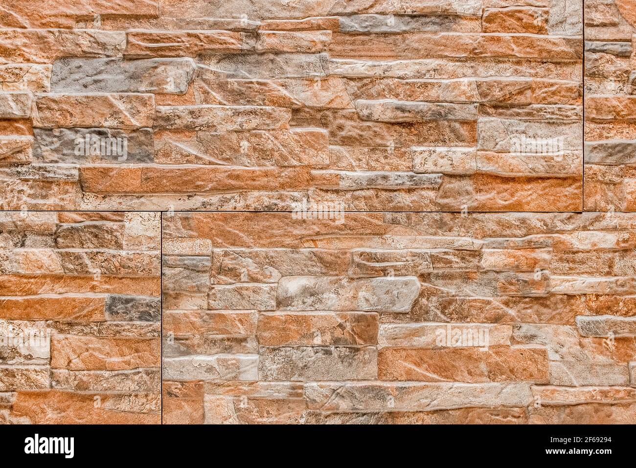 Texture of colored decorative stone wall, slabs with abstract patterns ...