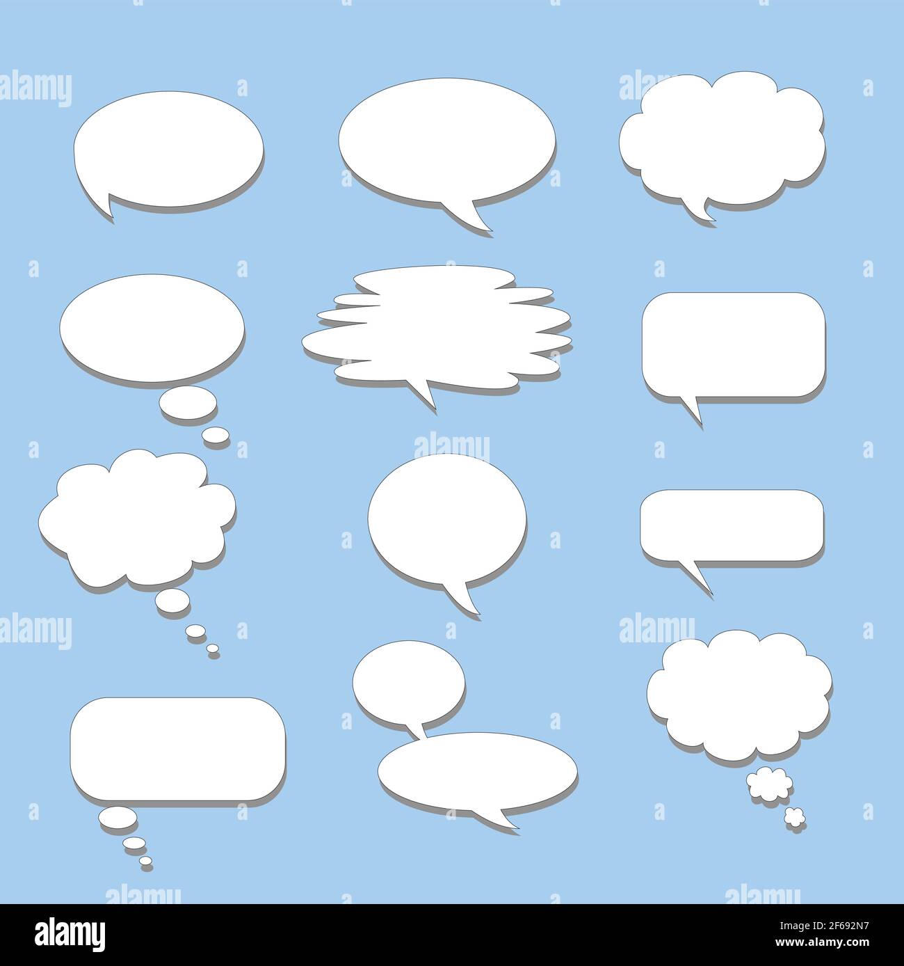 Empty Speech bubble with shadow. For text communication. Vector Stock ...