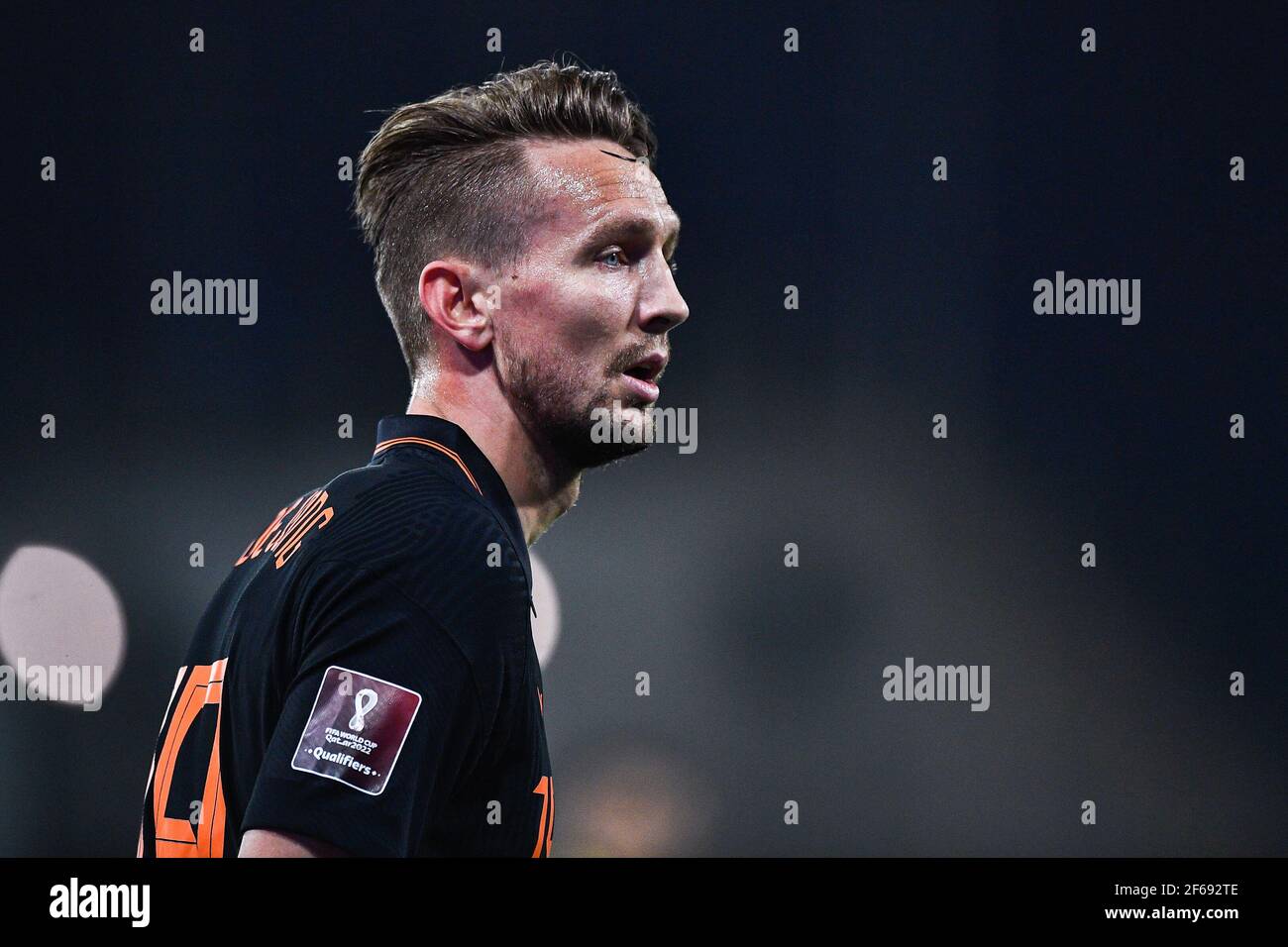 GIBRALTAR, GIBRALTAR - MARCH 30: Luuk de Jong of the Netherlands during ...
