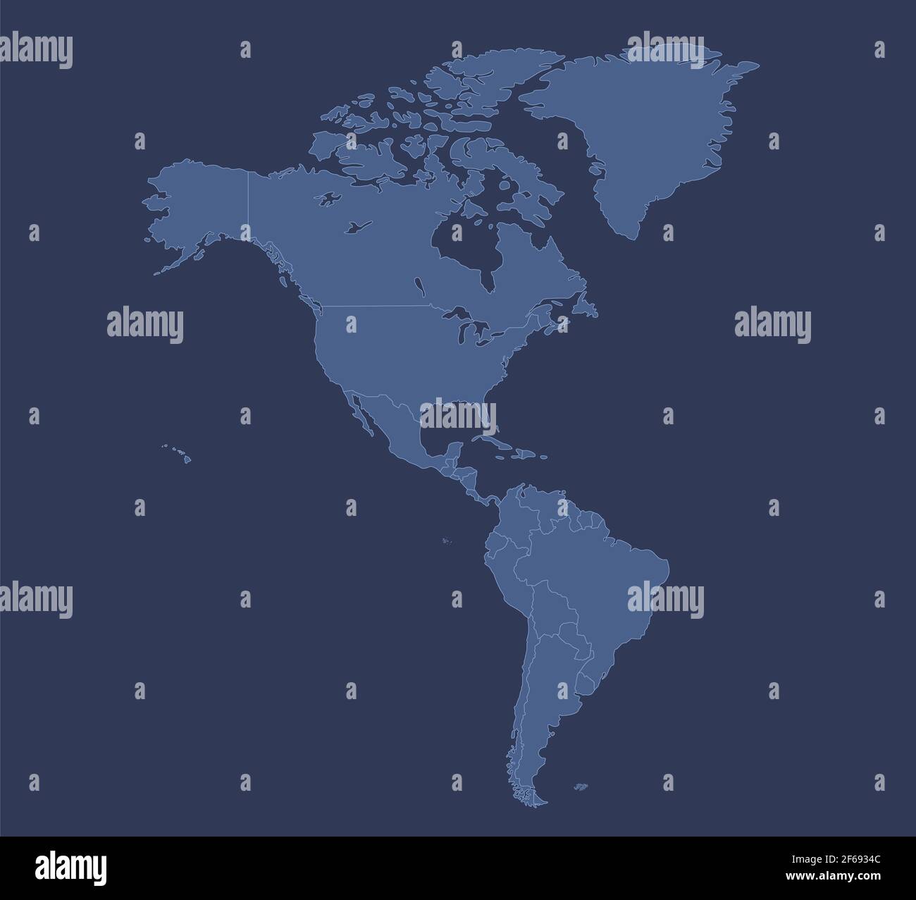 America map, individual states, infographics blue flat design blank ...