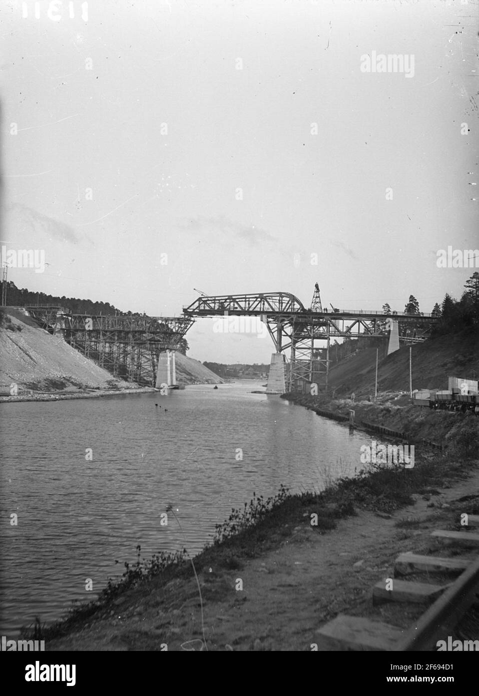 Flap bridge over Södertälje canal Stock Photo - Alamy