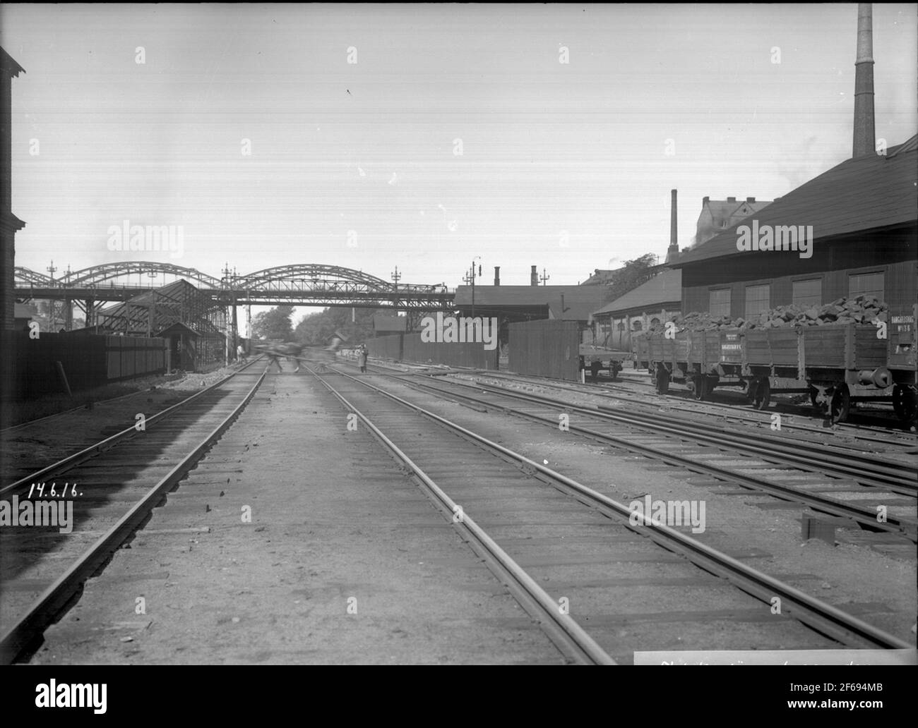 Raising the main tracks and support wall at Rörstrand Stock Photo - Alamy