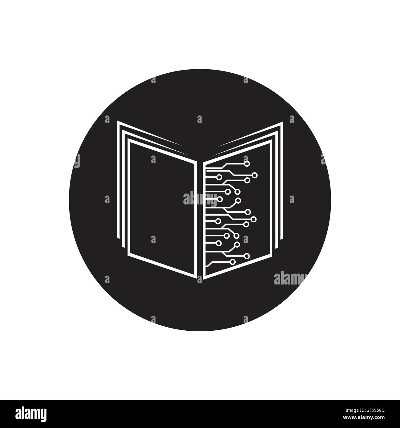 Digital book logo technology vector icon design Stock Vector Image ...