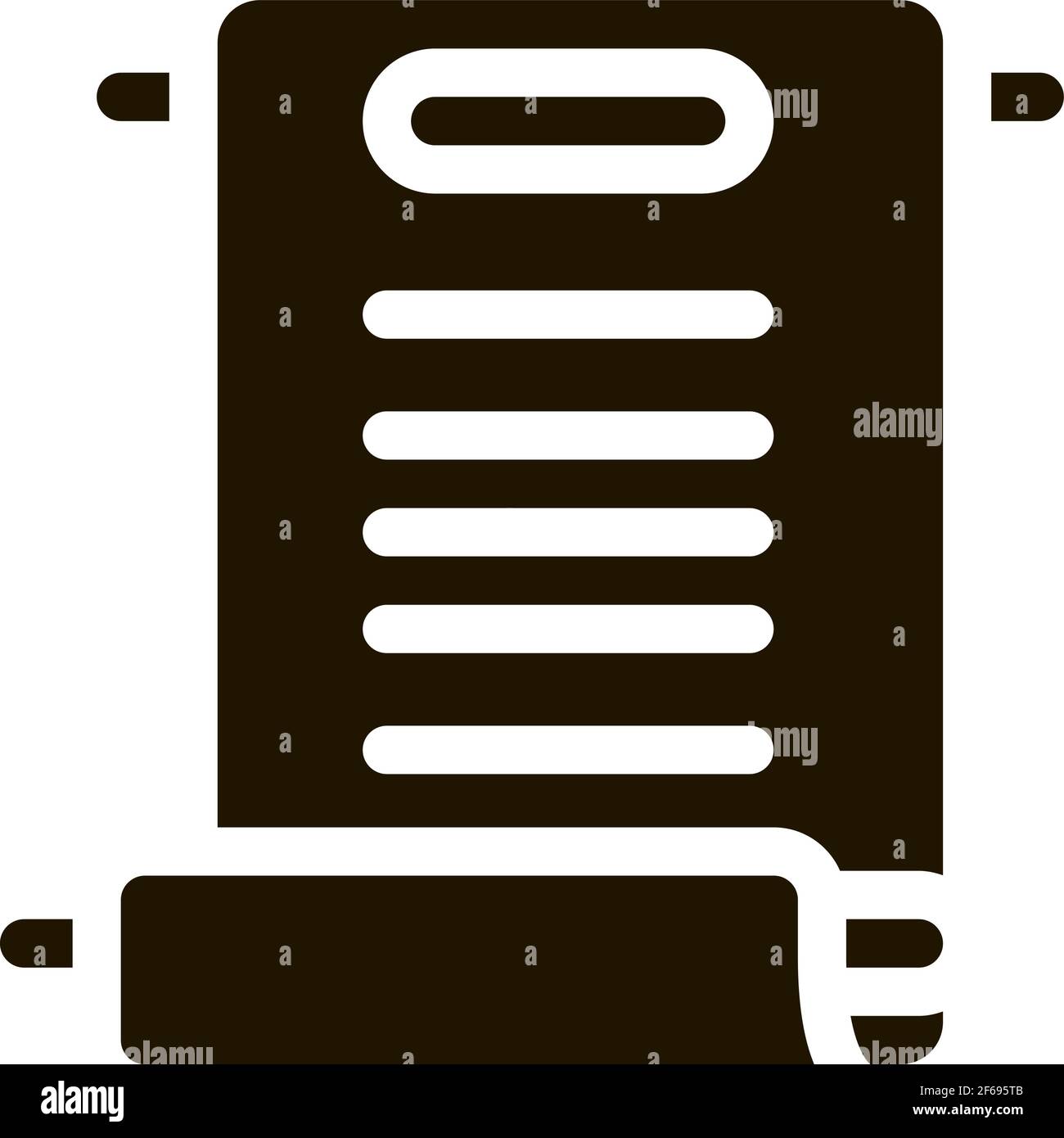 scroll of paper icon Vector Glyph Illustration Stock Vector Image & Art ...