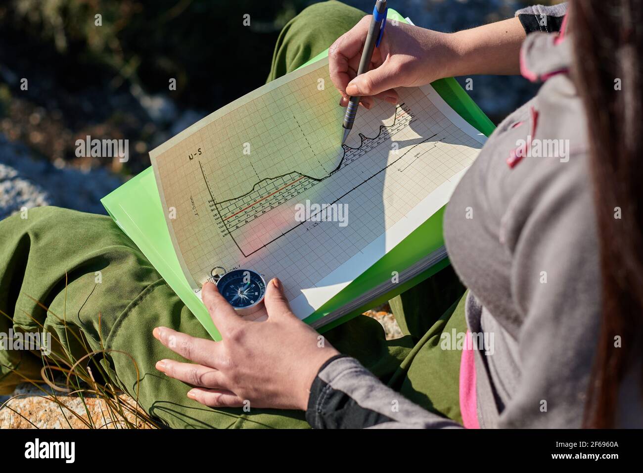 Hiker compass wilderness hi-res stock photography and images - Alamy