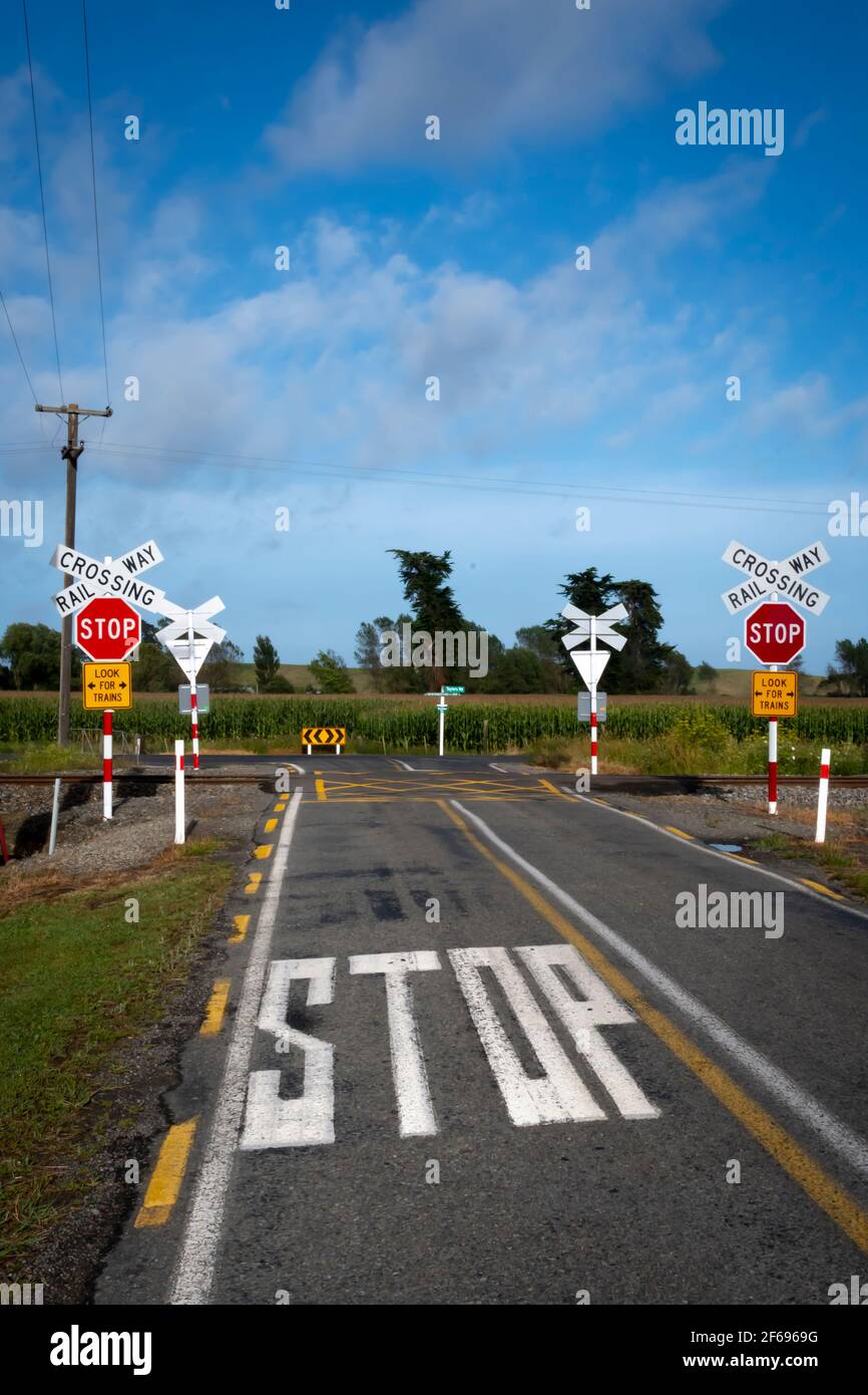 Stop traffic crossing road safety hi-res stock photography and images ...