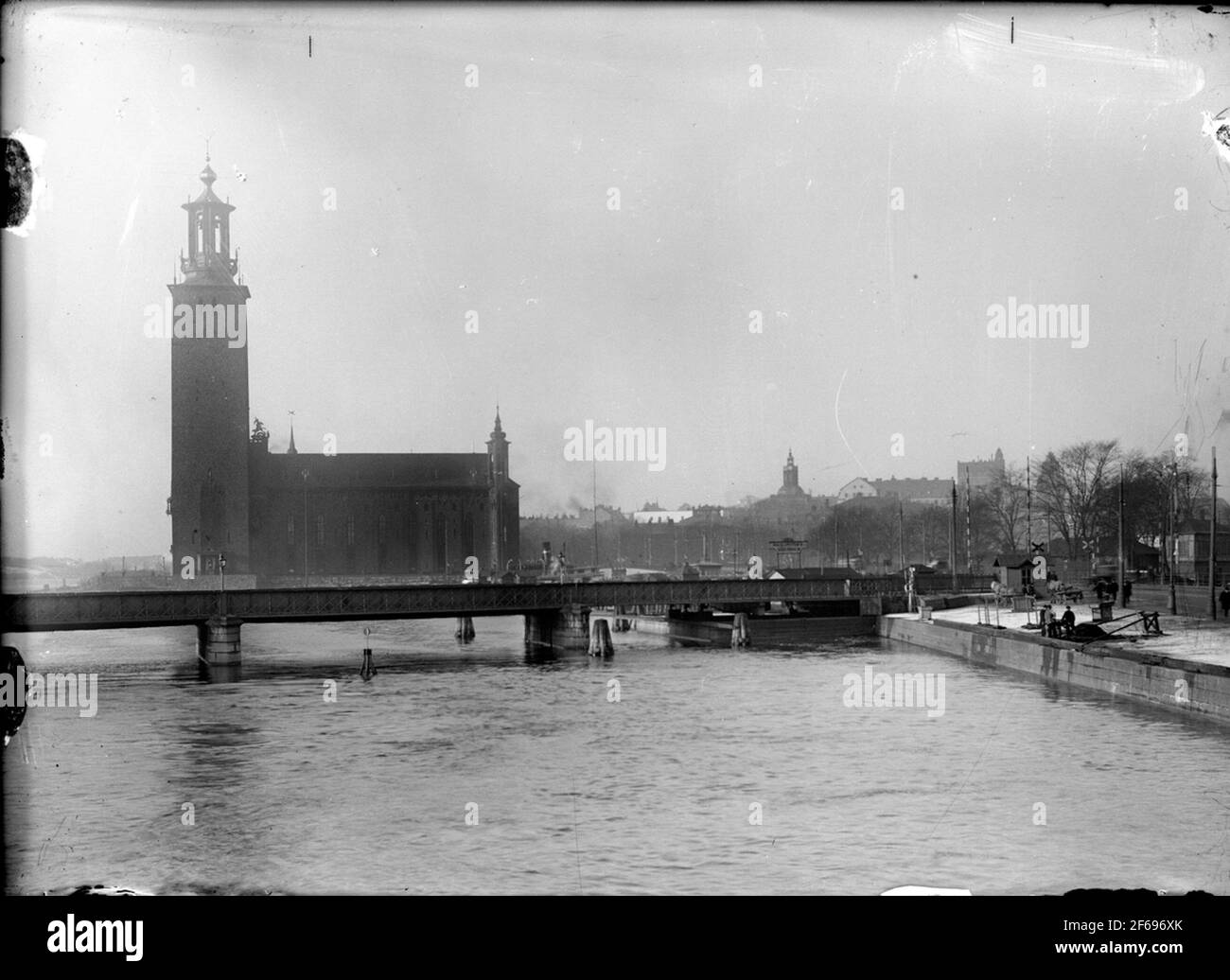 Tegelbacken to the right. Riddarholmsbron and in the background City ...