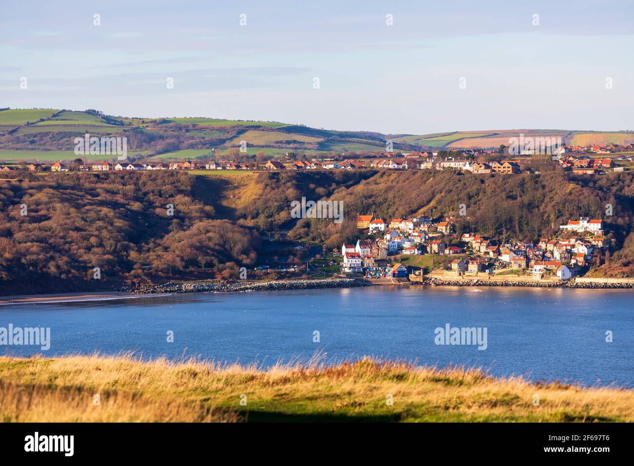 Runswick Bay from Kettleness, North York Moors National Park, Yorkshire ...