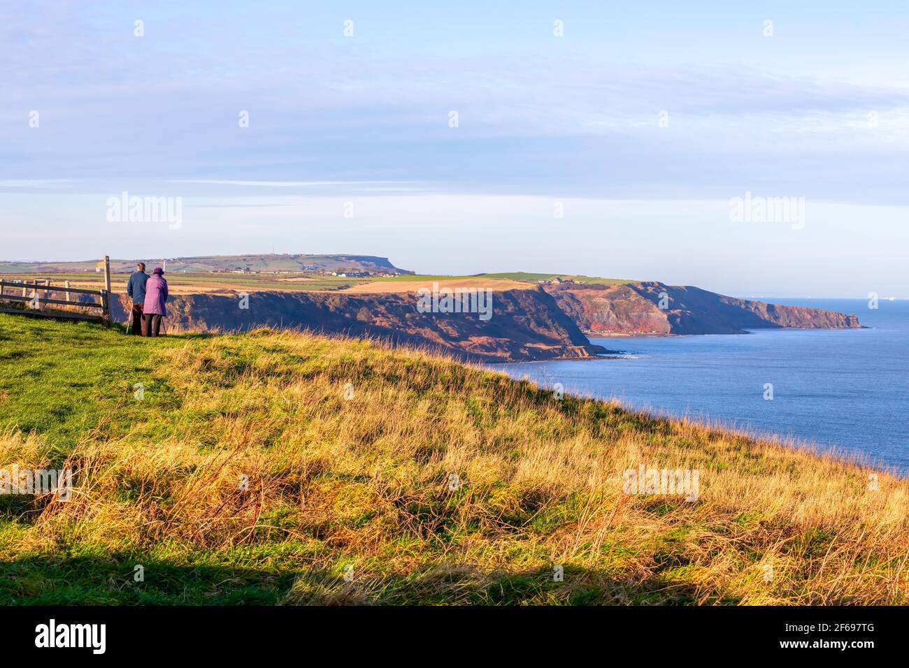 Runswick Bay from Kettleness, North York Moors National Park, Yorkshire ...