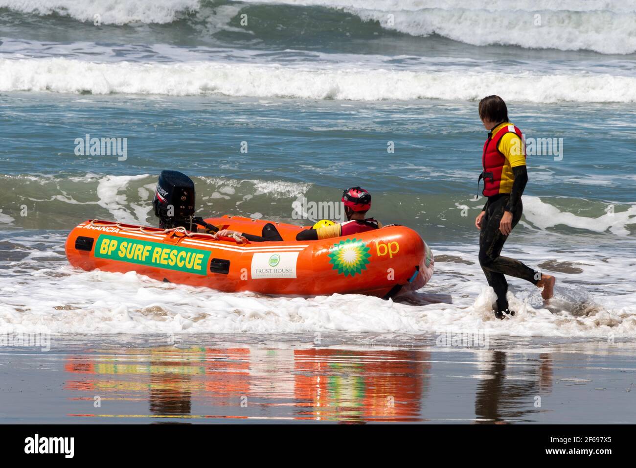 Surf rescue dinghy hi-res stock photography and images - Alamy