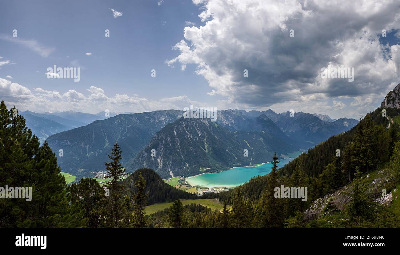 Famous mountain lake Achensee in Tyrol, Austria in summertime Stock ...