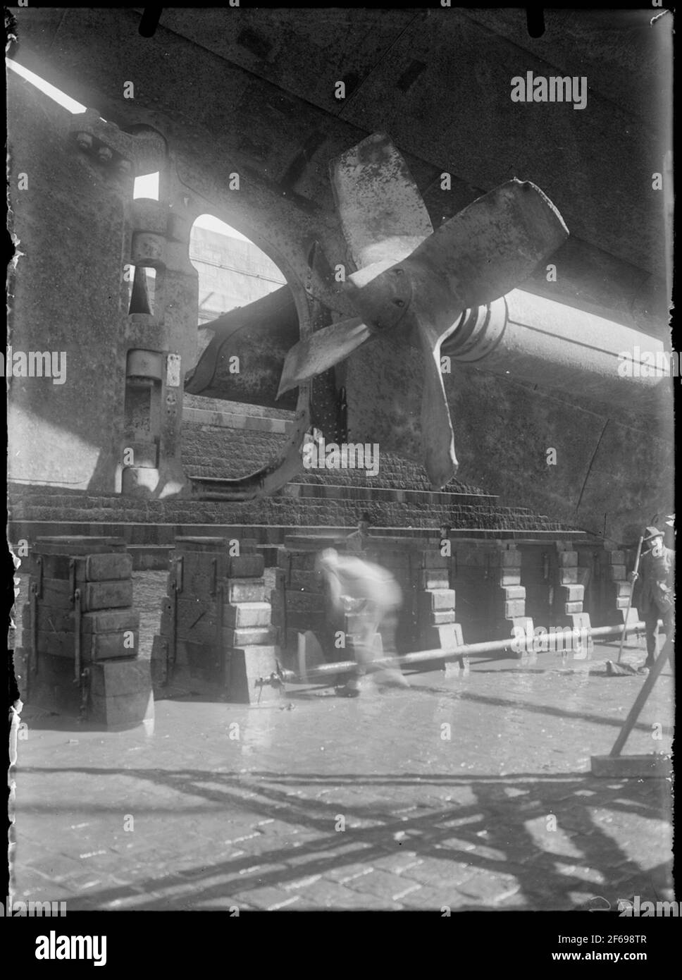 Ferry in dry dock, propeller Stock Photo - Alamy