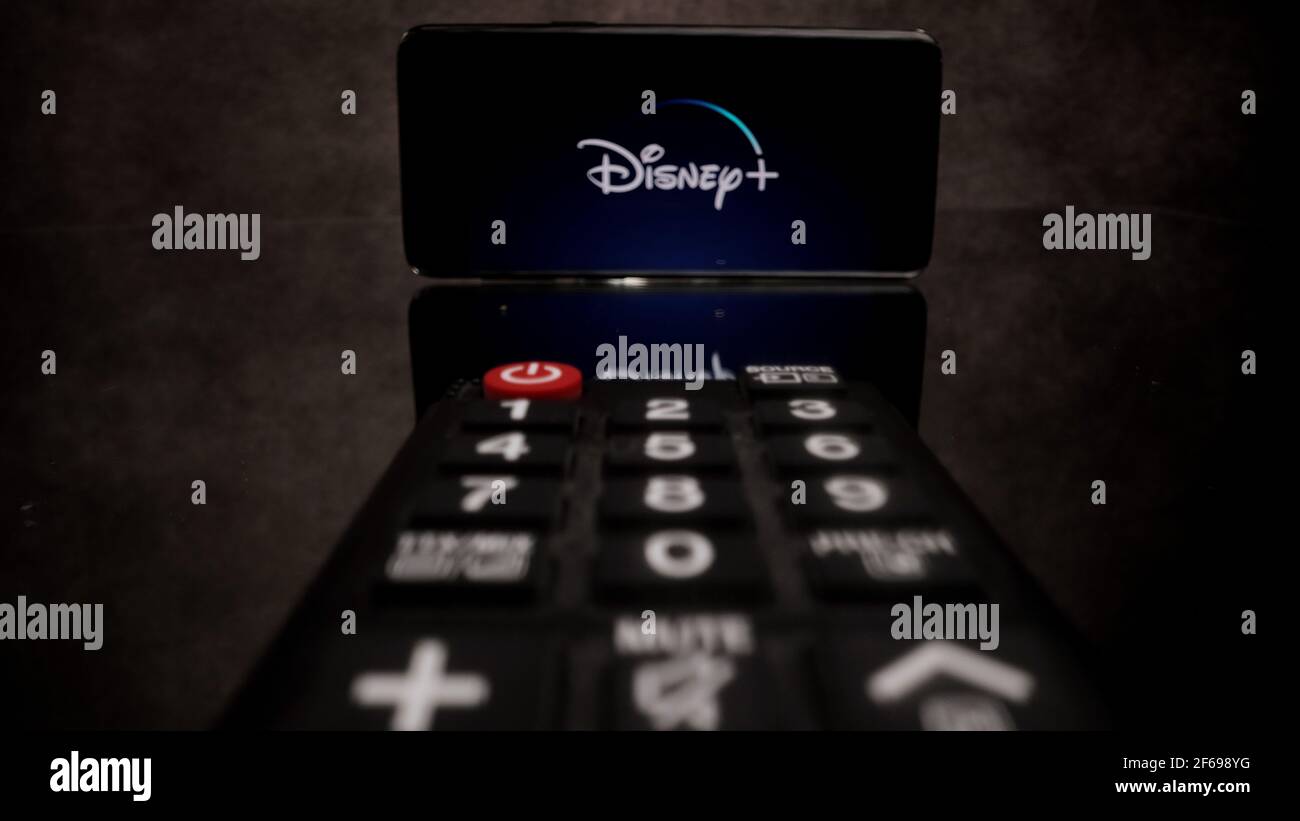 Disney Plus Streaming - Flight over TV Remote control - CITY OF ...